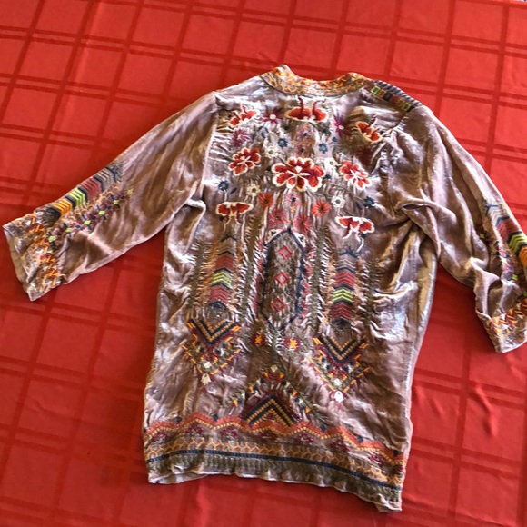Johnny Was | Jackets & Coats | Johnny Was Embroidered Velvet Duster ...